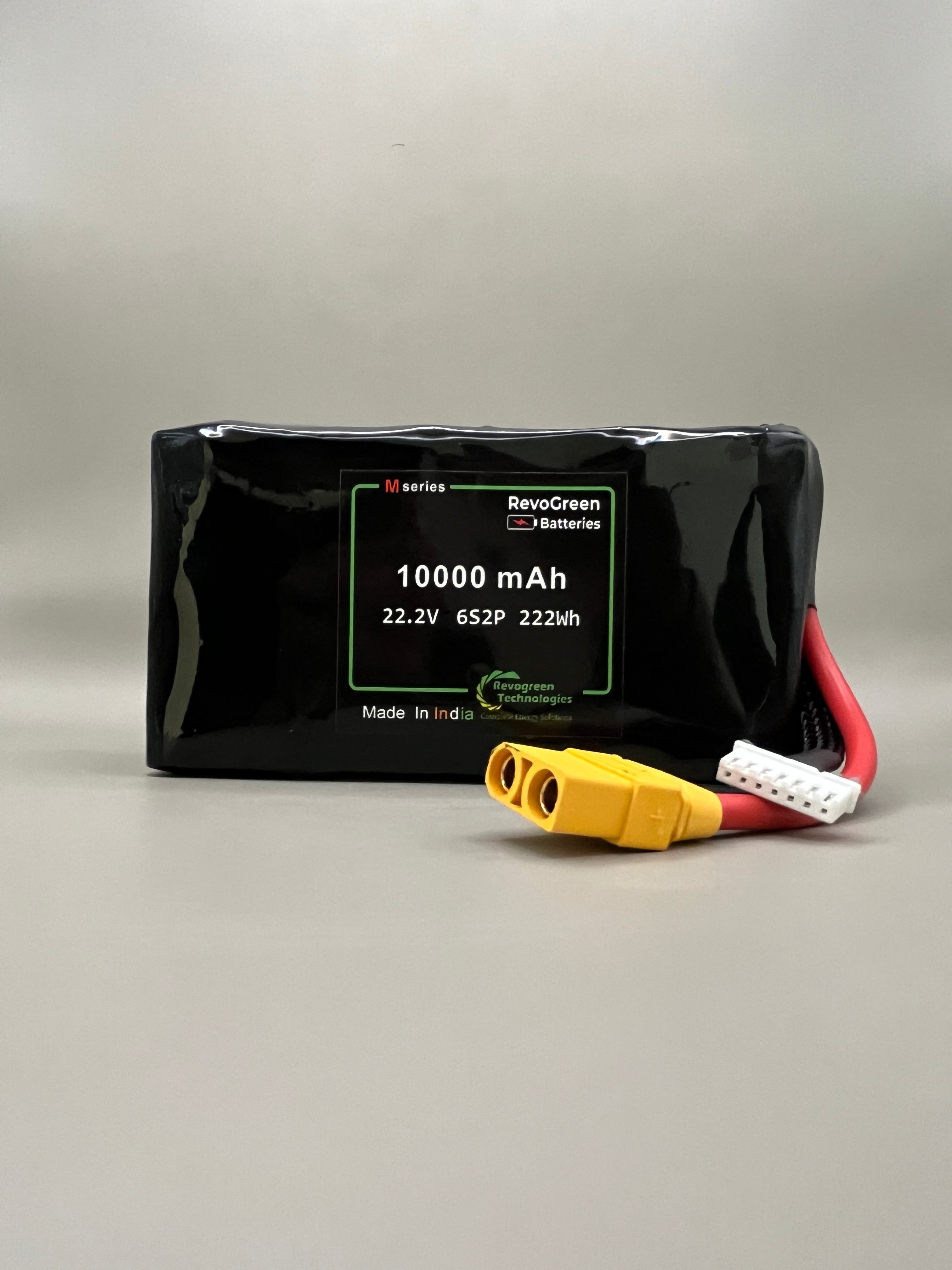 22.2v 10000mAh 6S Lithium Ion Battery- XT90