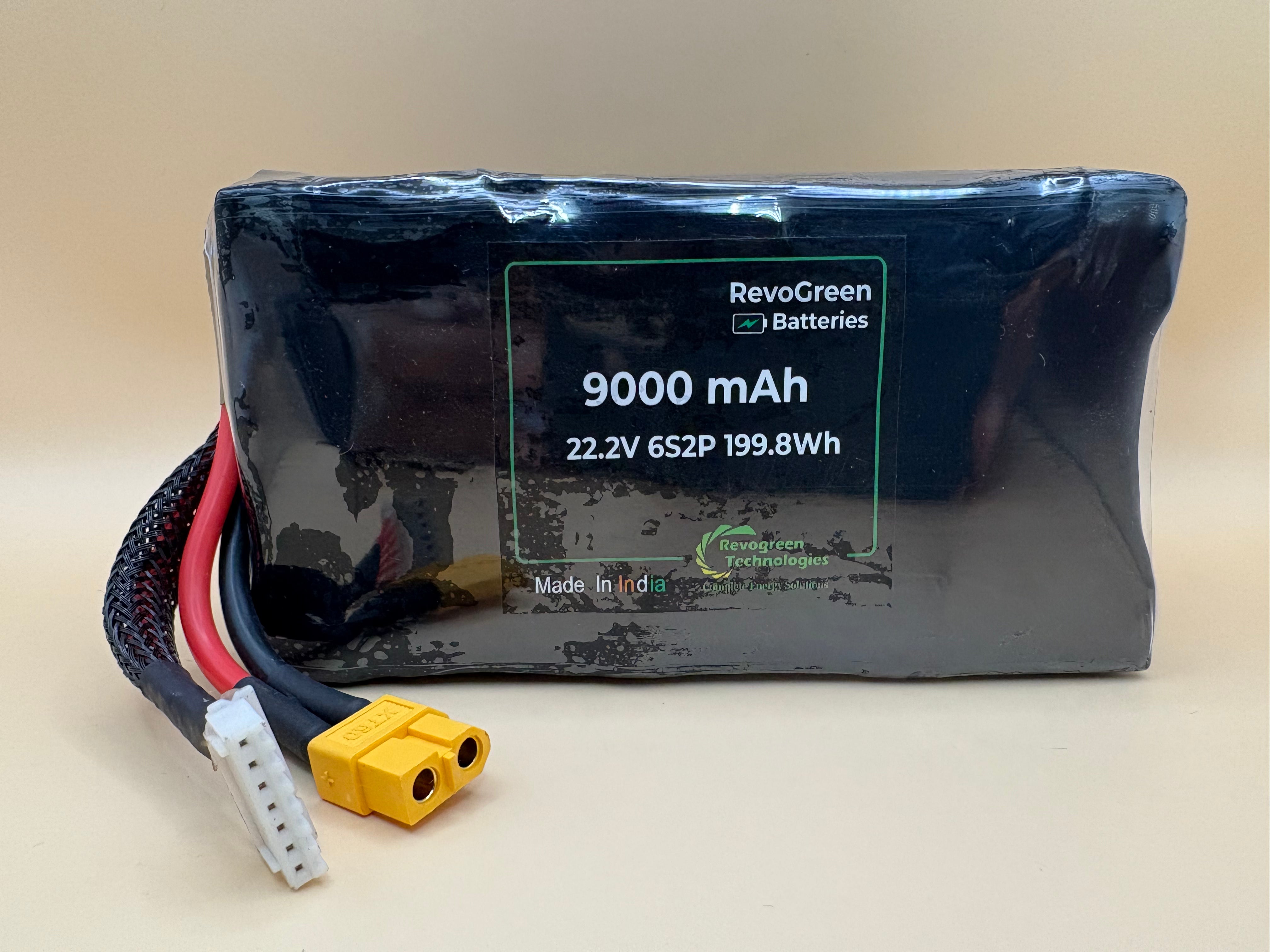 22.2v 9000mAh 6S Lithium Ion Battery- XT90